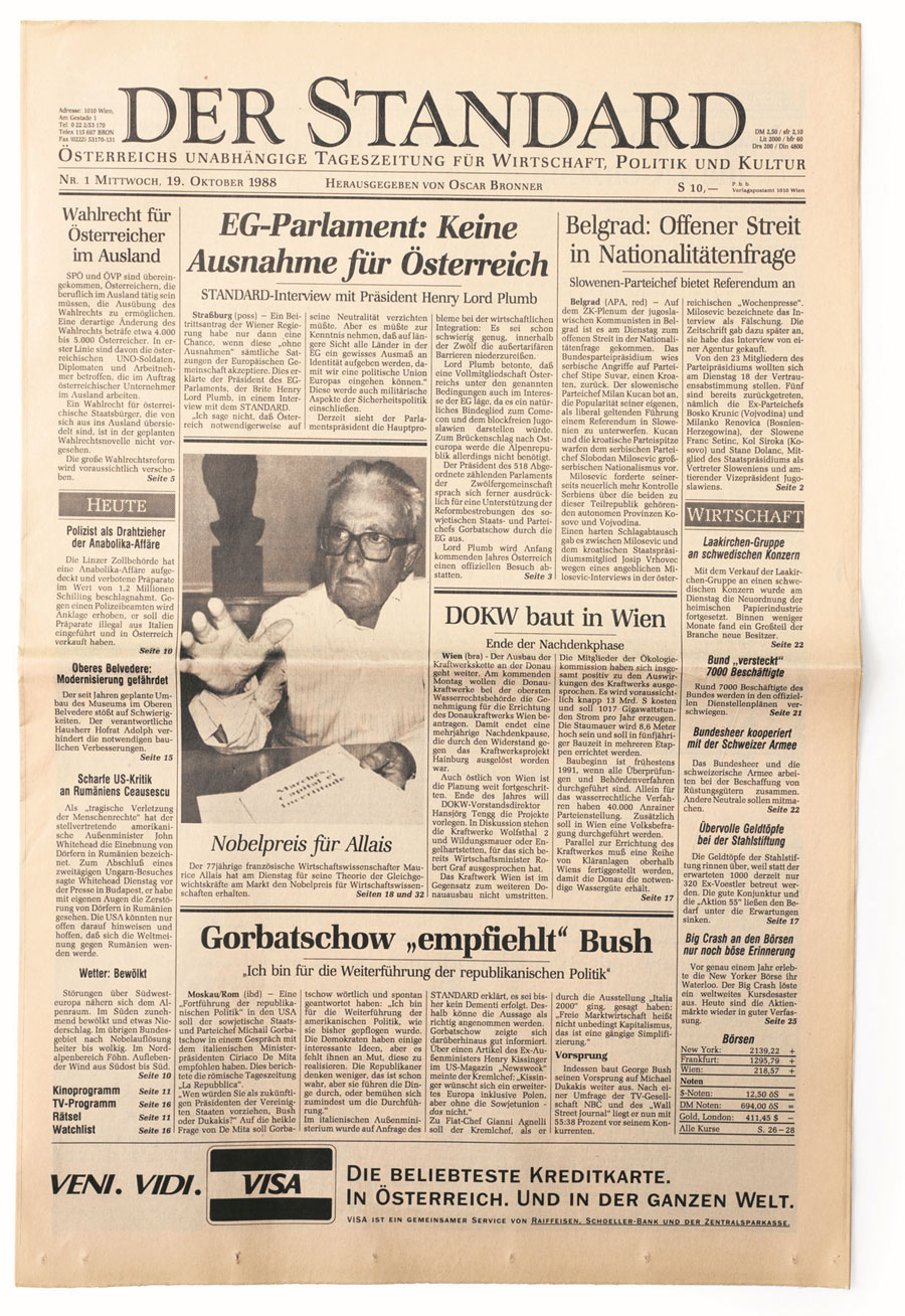 Eine Zeitung als täglicher Funke - 25 Jahre DER STANDARD - derStandard ...