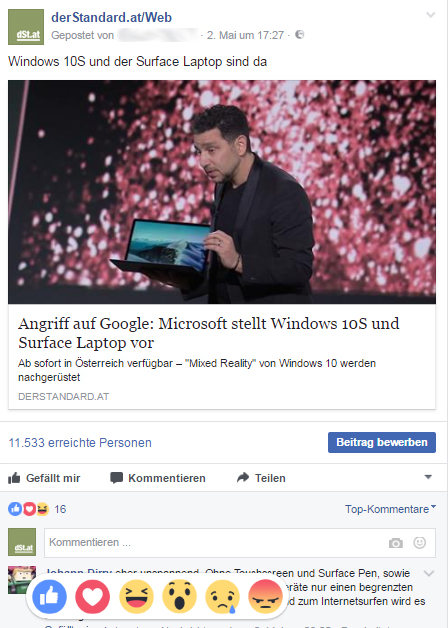 Facebook weitet Emojis aus: Nun auch für Kommentare - Social Media ...