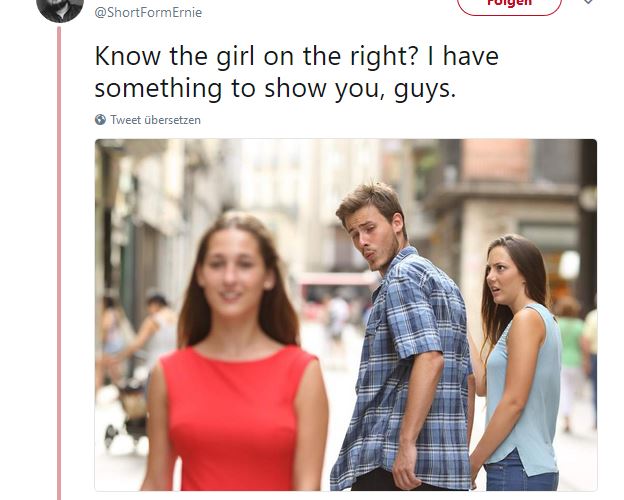 Schockierte Frau des "Distracted Boyfriend"-Memes begeistert Netz ...