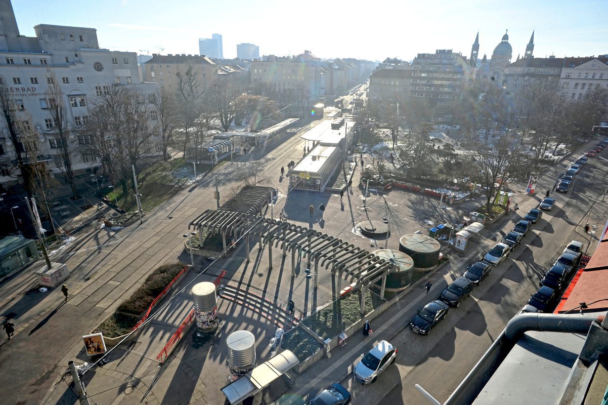 Reumannplatz bekommt eine Bühne, mehr Grün und vielleicht ein Café ...