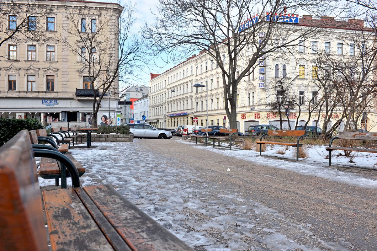 Reumannplatz bekommt eine Bühne, mehr Grün und vielleicht ein Café ...