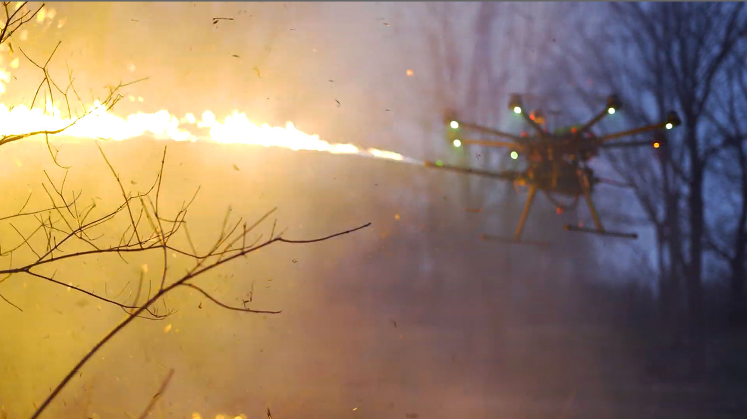 Flammenwerfer für Drohne: 1.500 US-Dollar für 100 Sekunden Feuer ...